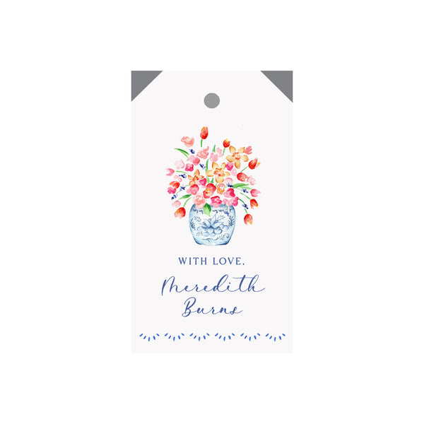 Chinoiserie Arrangement Personalized Angled Drilled T Tags Brake
