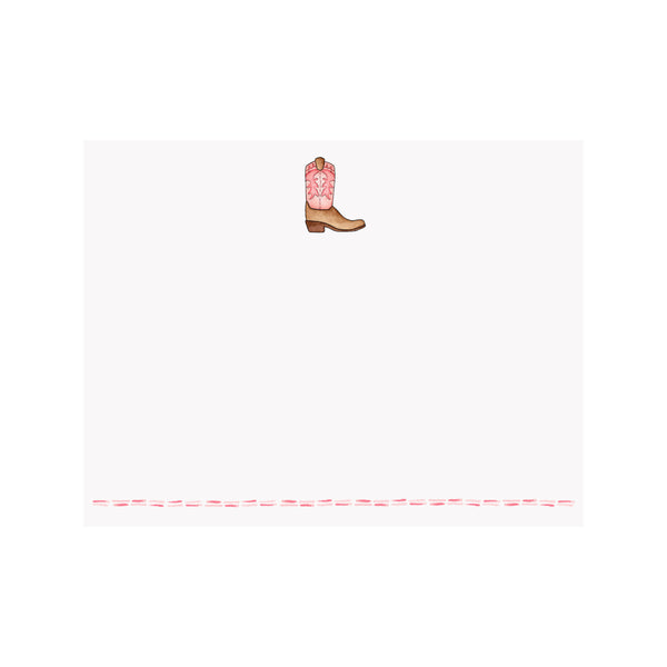 Cowgirl Boot Note Card - Brake Ink Stationery