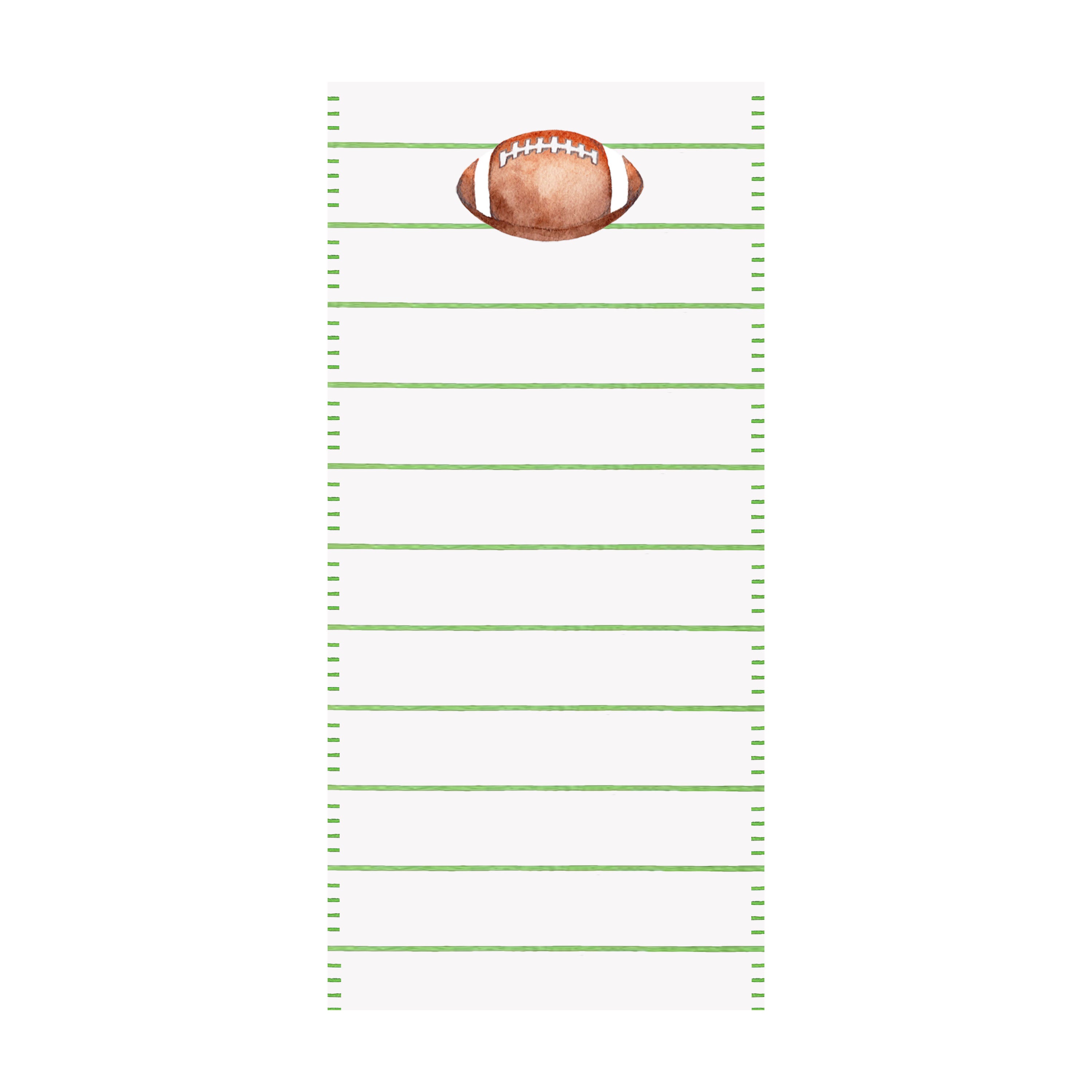 Football Field Notepad - Brake Ink Stationery