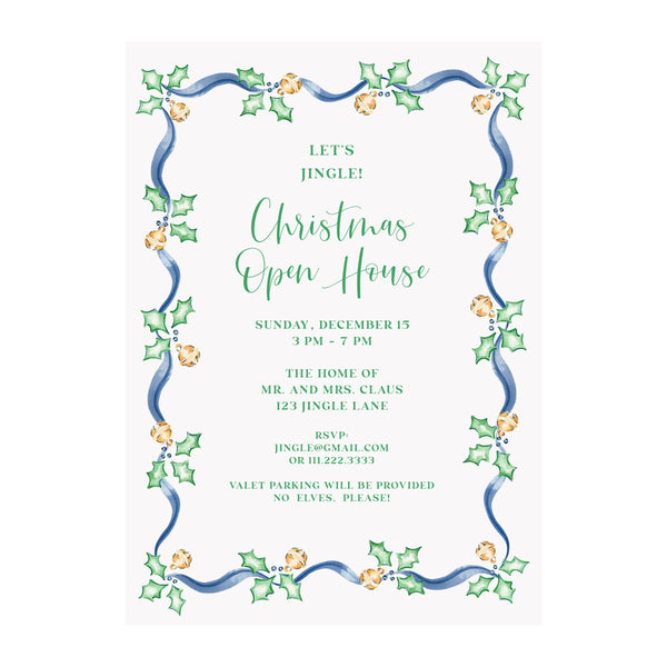 Jingle Bells Holiday Party Invitation - Brake Ink Stationery