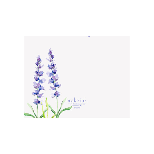 Lavender Note Cards - Brake Ink Stationery