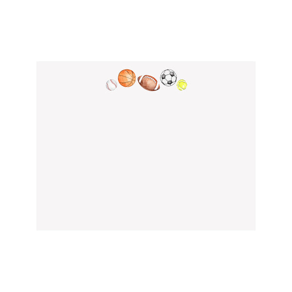 Sports Balls Note Card - Brake Ink Stationery