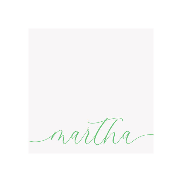 Personalized Swash Script Notepad- Assorted Colors - Brake Ink Stationery