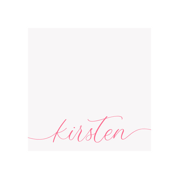 Personalized Swash Script Notepad- Assorted Colors - Brake Ink Stationery