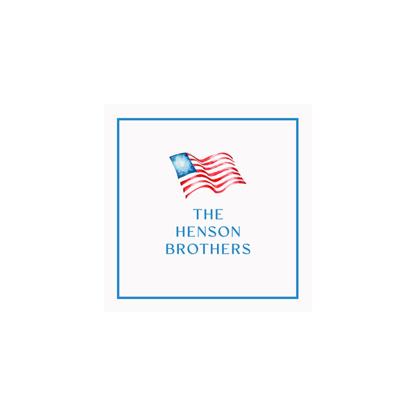 American Flag Gift Tags and Stickers - Brake Ink Stationery
