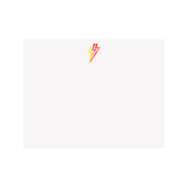 Bright Bolt Note Card - Brake Ink Stationery
