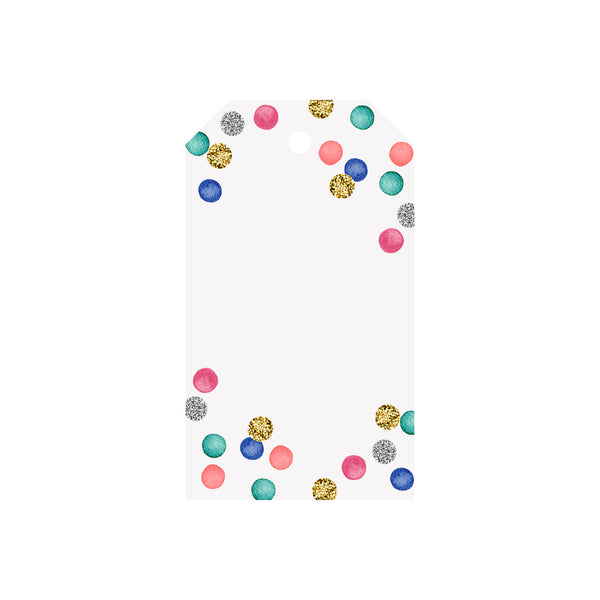 Colorful Confetti Luggage Gift Tags - Brake Ink Stationery