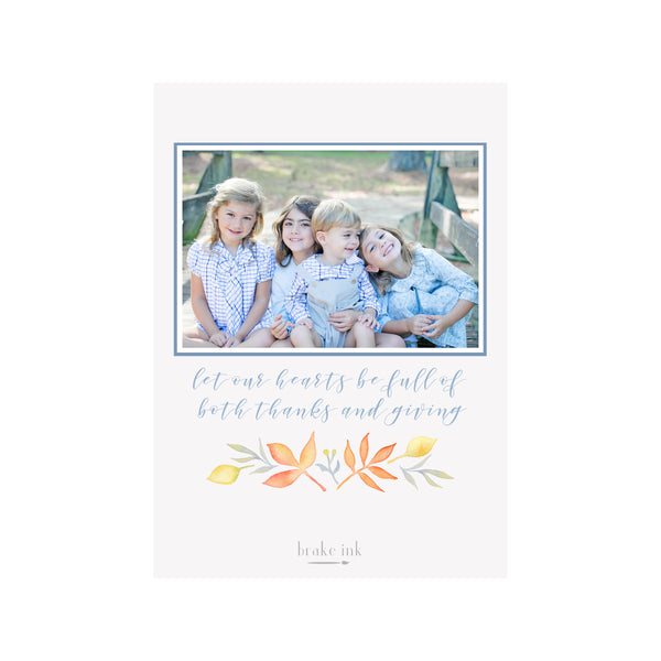 Fall Leaves Holiday Photo Cards - Brake Ink Stationery