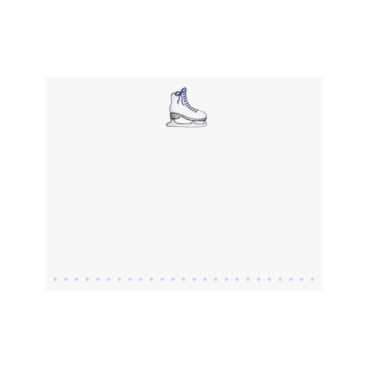 Ice Figure Skate Note Card - Brake Ink Stationery
