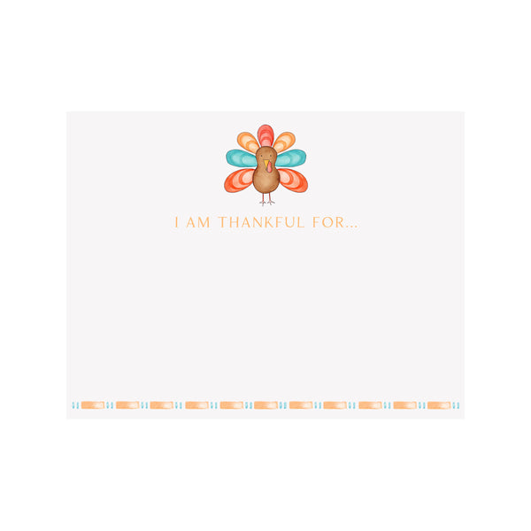 Turkey Thankful Note Card - Brake Ink Stationery